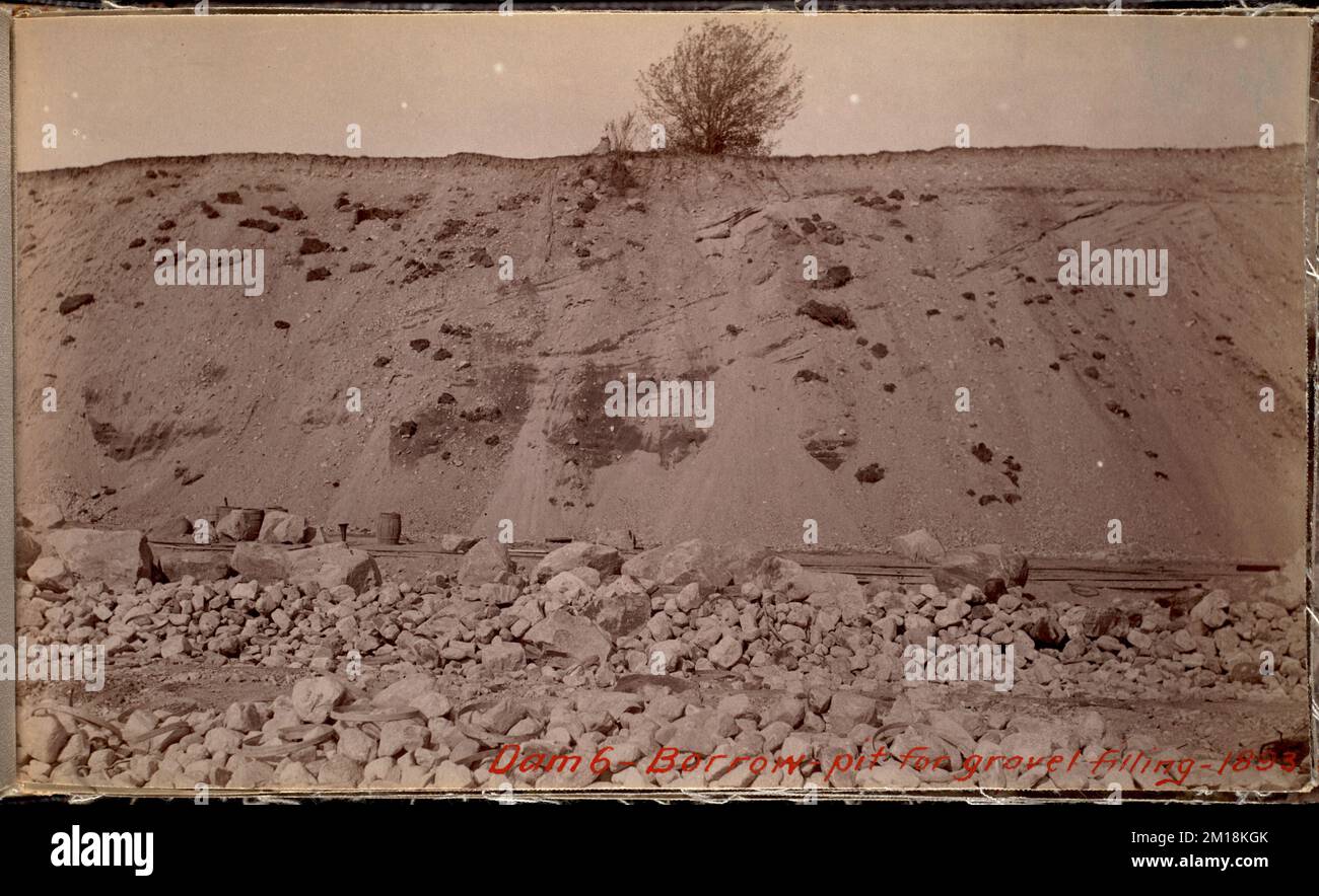 Sudbury Department, Hopkinton Reservoir, borrow-pit for gravel filling ...