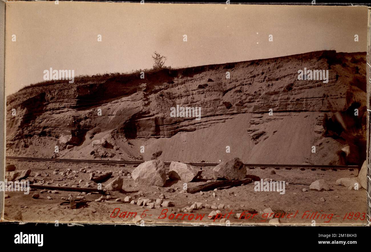 Sudbury Department, Hopkinton Reservoir, borrow-pit for gravel filling ...