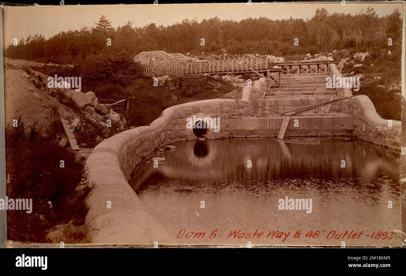 Sudbury Department, Hopkinton Reservoir, wasteway and 48-inch outlet ...