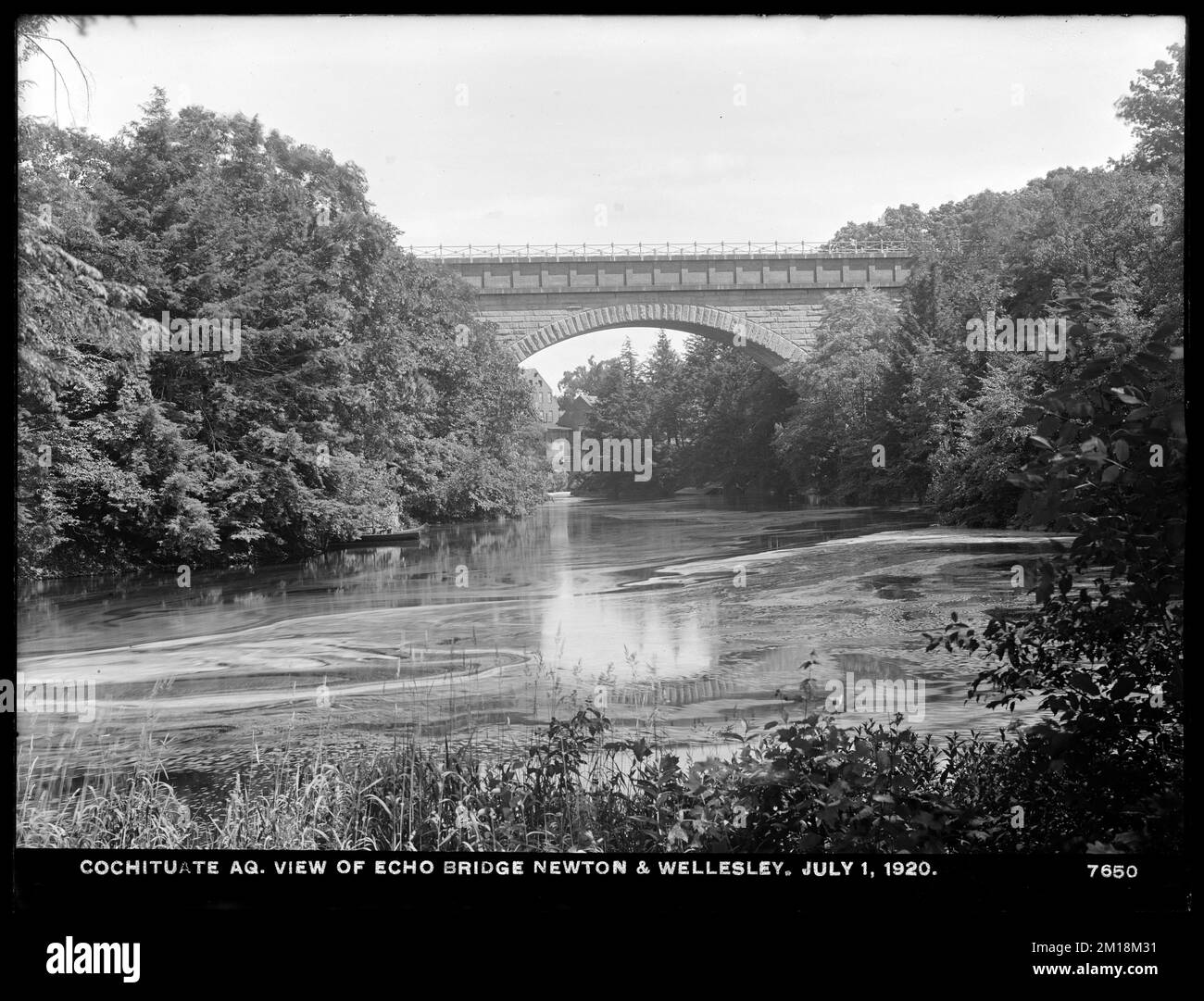 Sudbury Department, Sudbury Aqueduct, view of Echo Bridge, looking ...