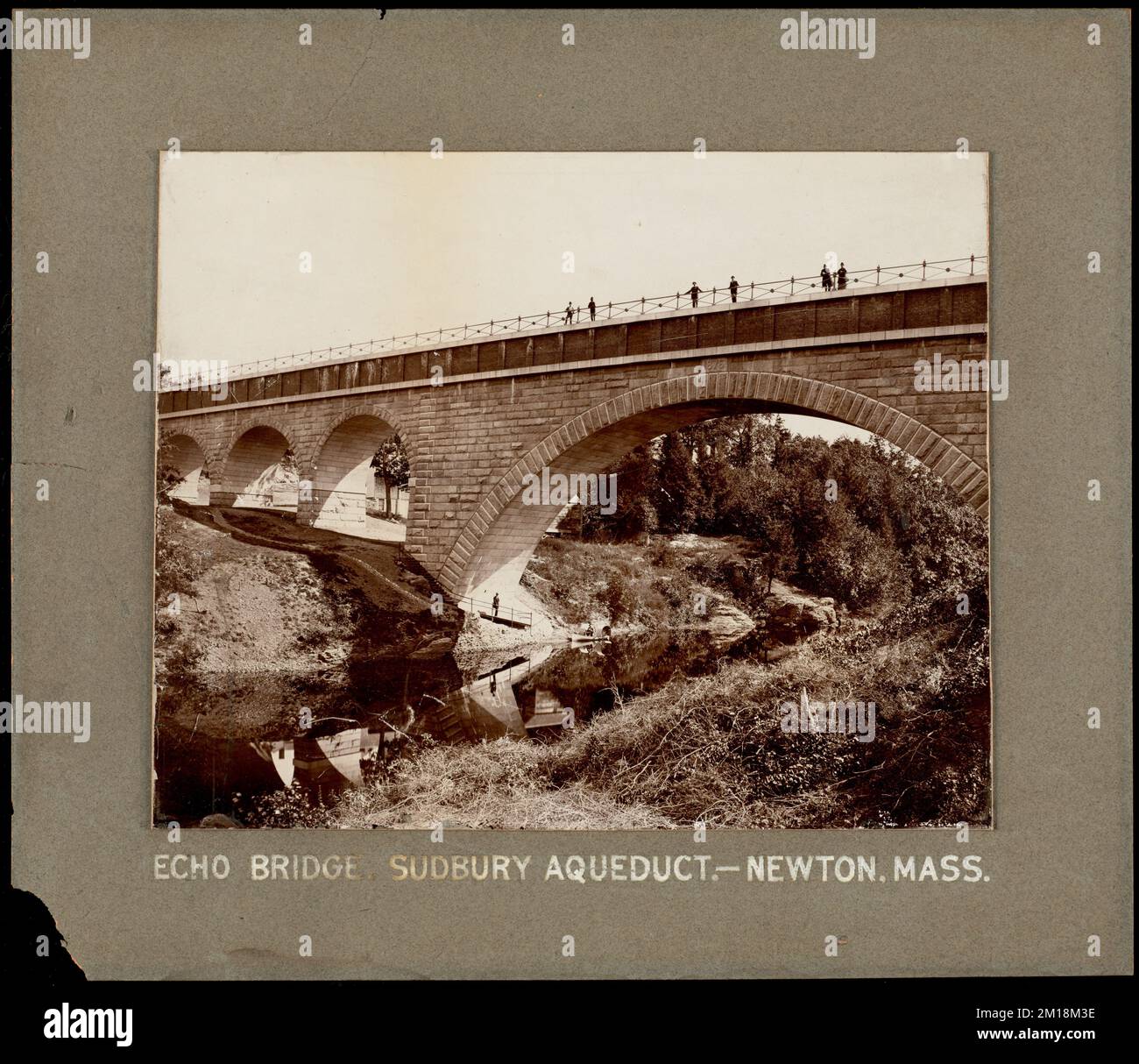 Sudbury Department, Sudbury Aqueduct, Echo Bridge, from Needham toward ...