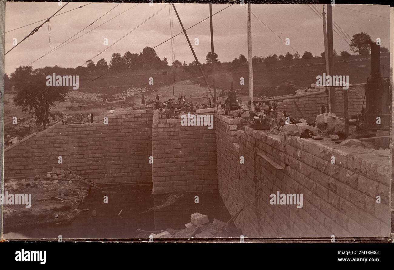 Sudbury Department, Sudbury Dam, upstream face of overfall and ...
