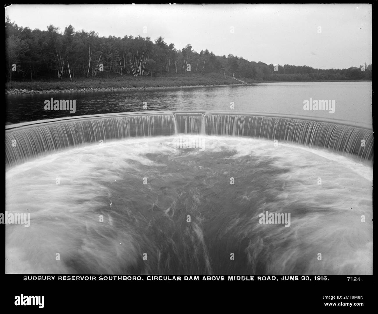 Sudbury Department, Sudbury Reservoir, Circular Dam above Middle Road ...