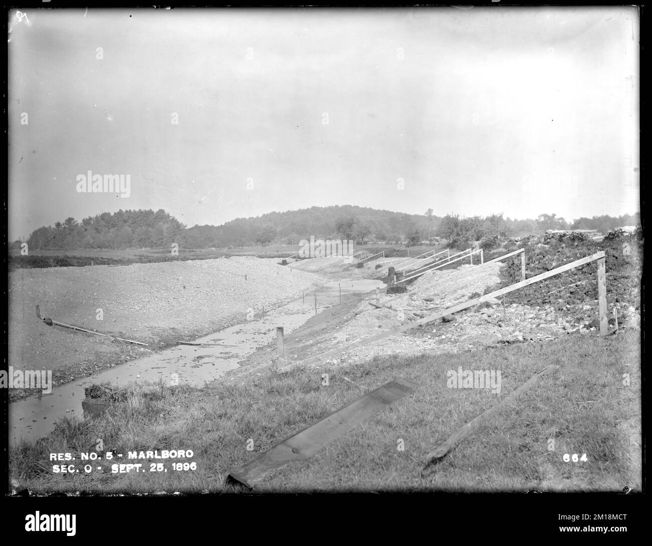 Sudbury Reservoir, arm of Section O, west of road near Howe Brothers ...