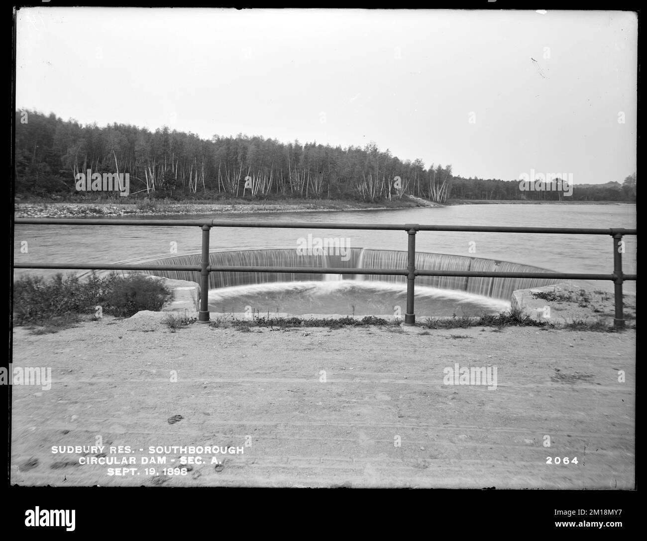 Sudbury Reservoir, Section A, Circular Dam at culvert on McQuarrie Road ...