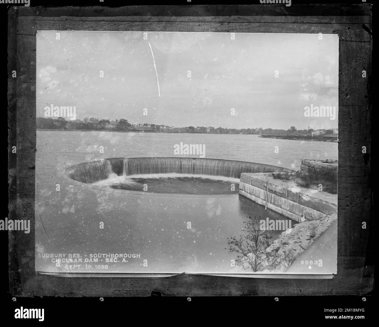 Sudbury Reservoir, Section A, Circular Dam at culvert on McQuarrie Road ...