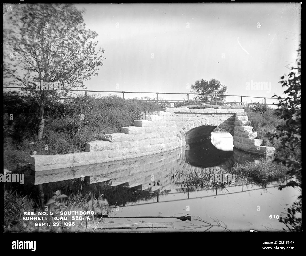 Sudbury Reservoir, Section A, stone arch culvert at Burnett Road, from ...