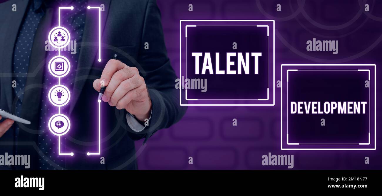 Inspiration showing sign Talent Development. Business approach Building Skills Abilities ...