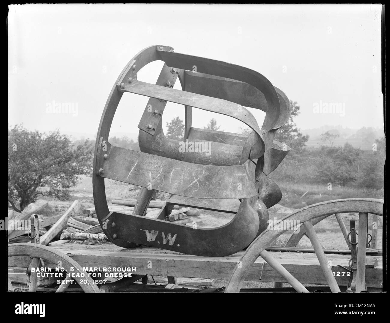 Sudbury Reservoir, Section O, new cutter head for dredge, Marlborough ...