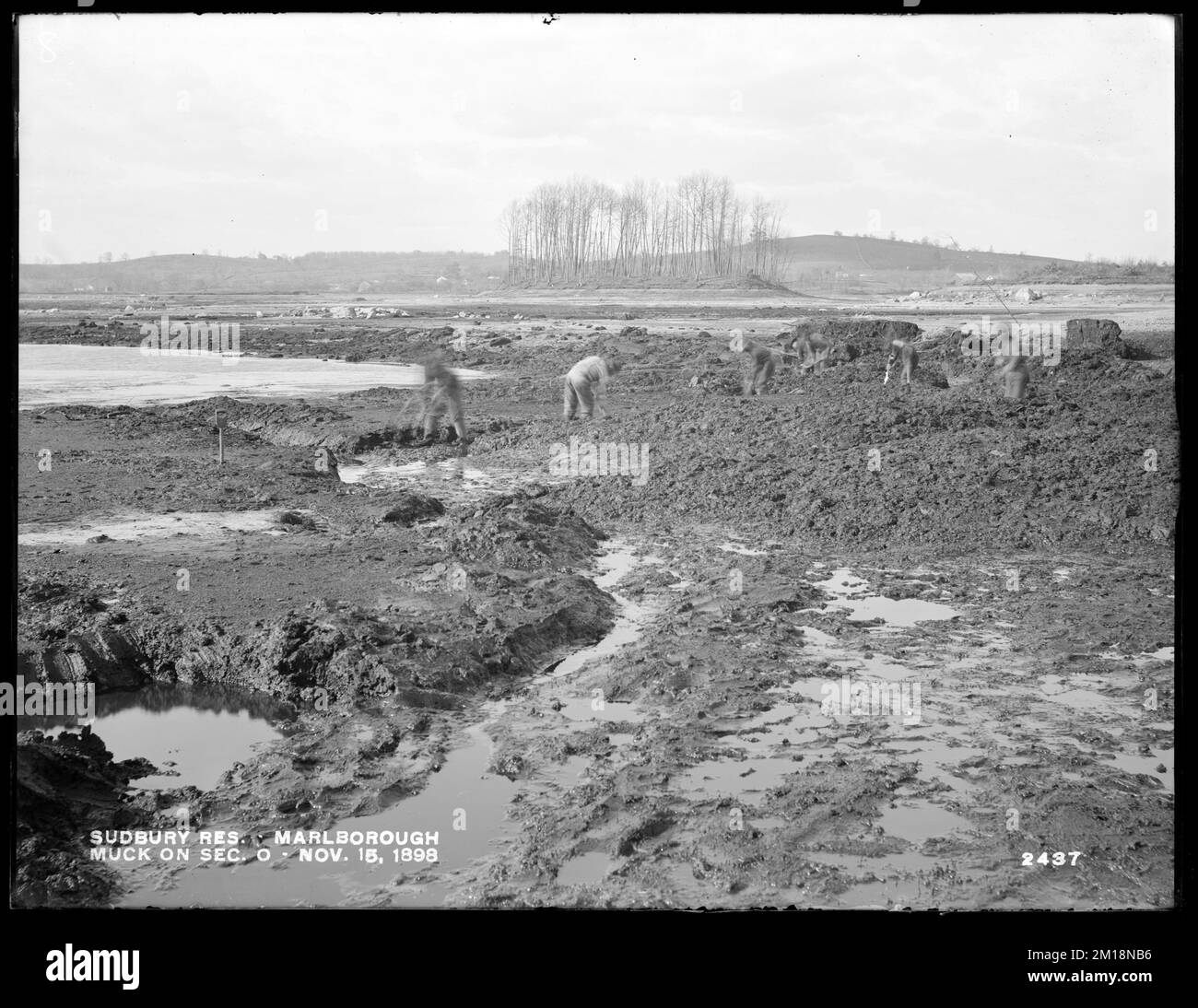 Sudbury Reservoir, Section O, muck at inlet of return water ...