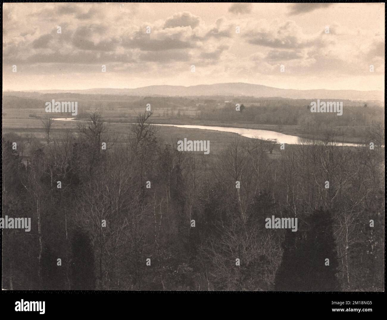 Sudbury River and Nobscot from the Five Paths , Trees, Rivers. Wayland ...