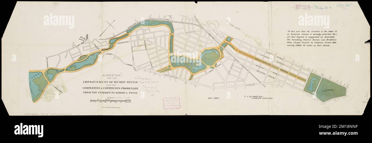 Muddy river boston map hi-res stock photography and images - Alamy