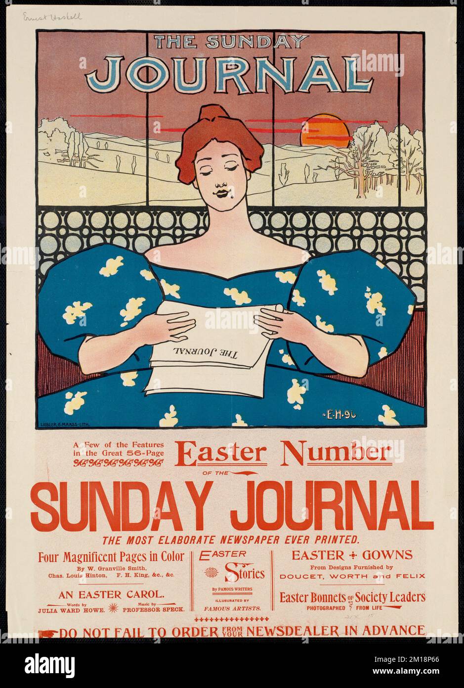 The Sunday journal, Easter number , Reading, Periodicals Stock Photo ...