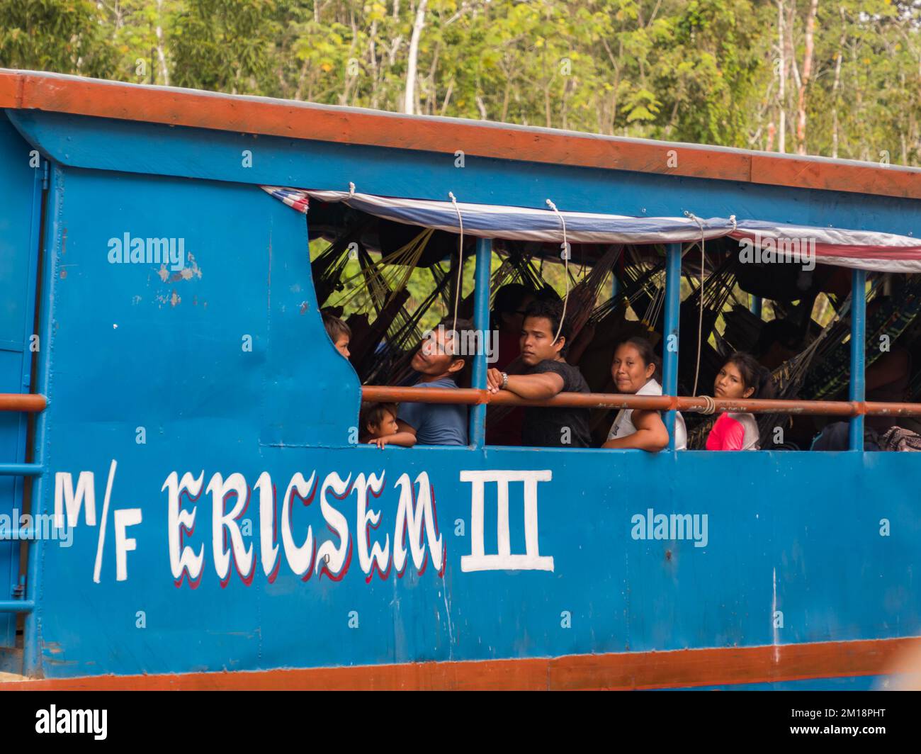 Iquitos, Peru - Dec, 2019: Ferry boat on the Amazon River, Amazonia ...