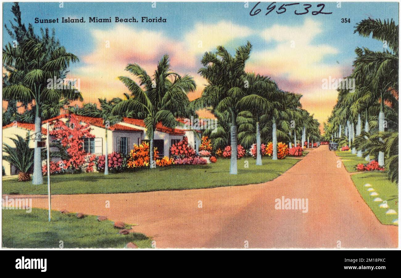 Sunset Island, Miami Beach, Florida , Houses, Tichnor Brothers ...