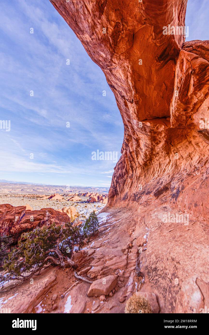 Panoramic picture of natural and geological wonders of Arches national ...