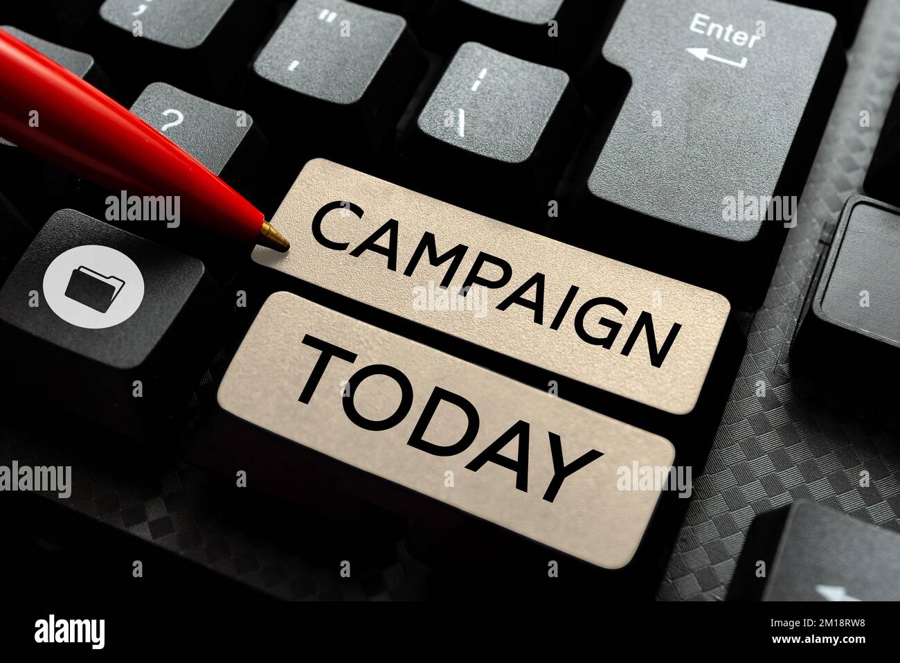 Conceptual caption Campaign. Business showcase organized course of ...