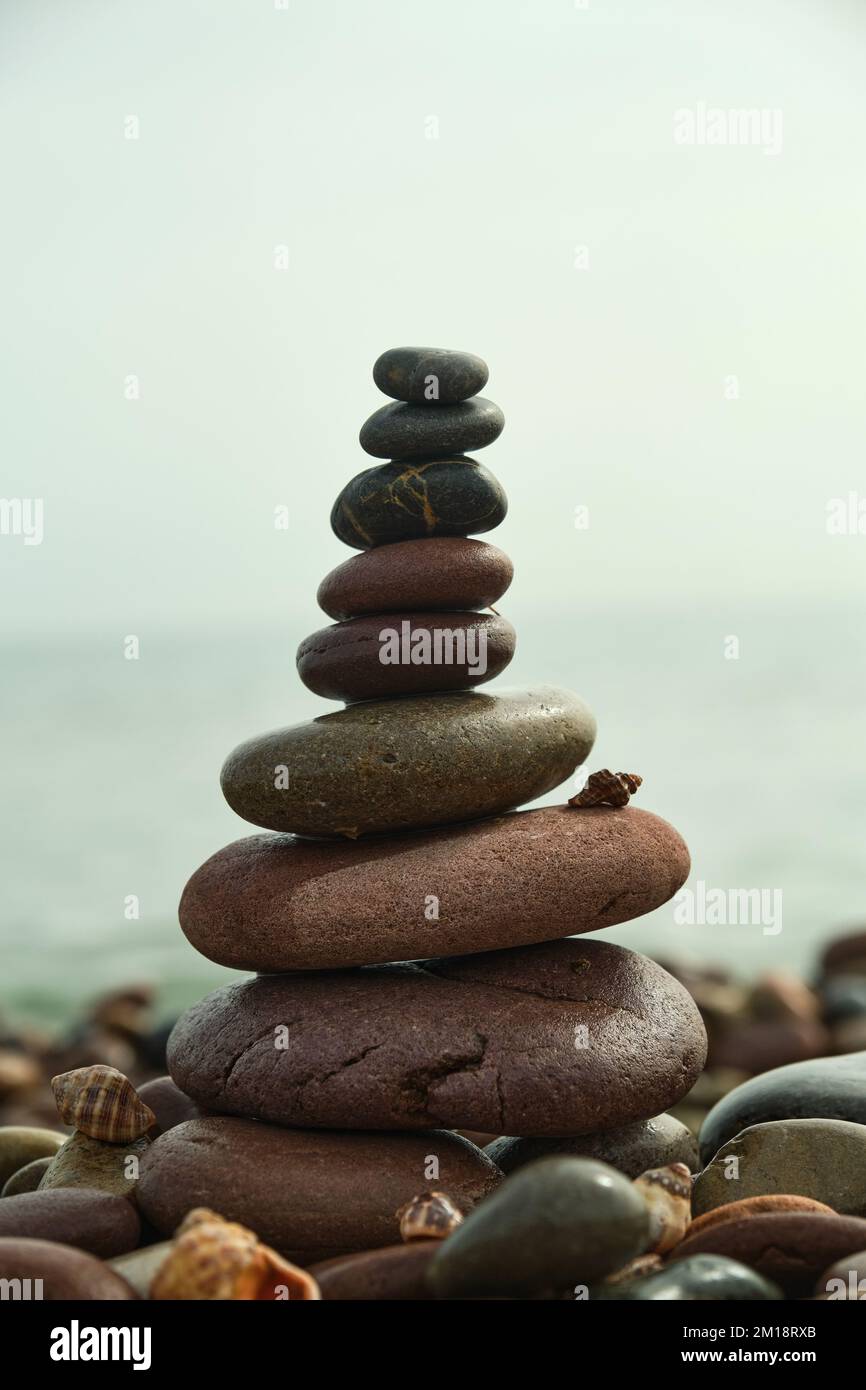 A pyramid of stones hi-res stock photography and images - Alamy