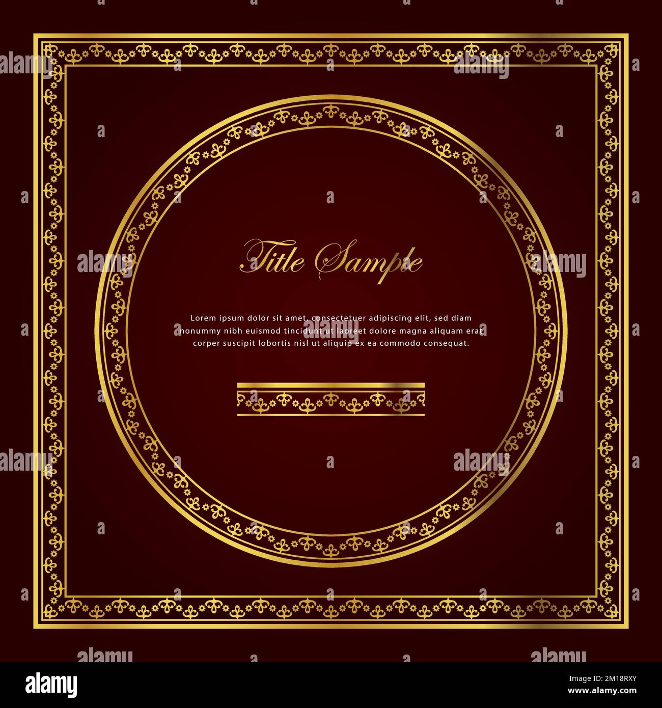 Luxury golden square and round frame set Stock Vector Image & Art - Alamy