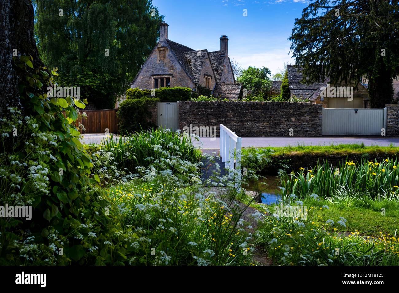 English stone slate roof and king mullions by the Eye Stream in the ...
