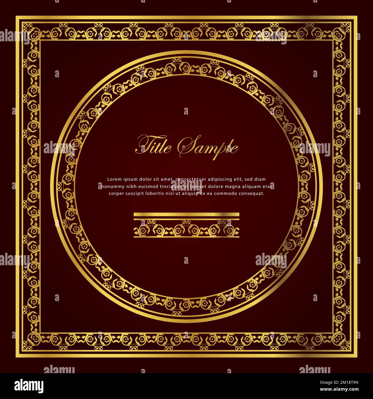 Luxury golden square and round frame set Stock Vector Image & Art - Alamy