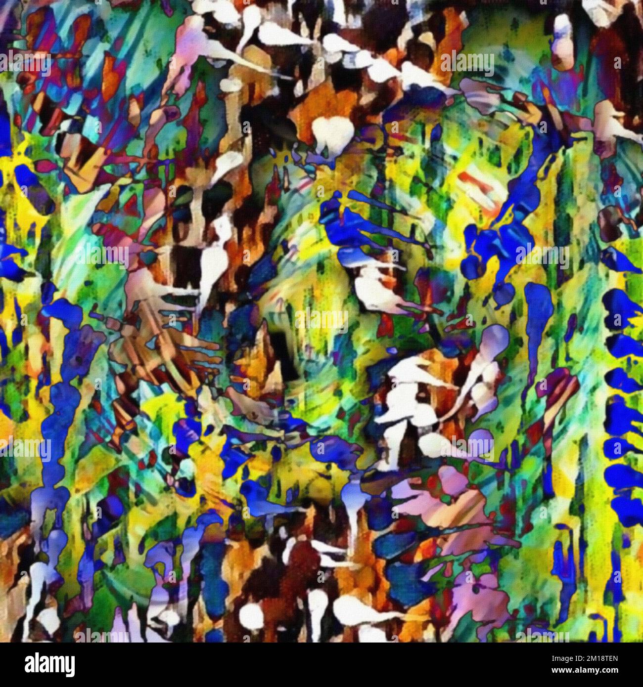 Abstract painting. Brush strokes. 3D rendering Stock Photo - Alamy