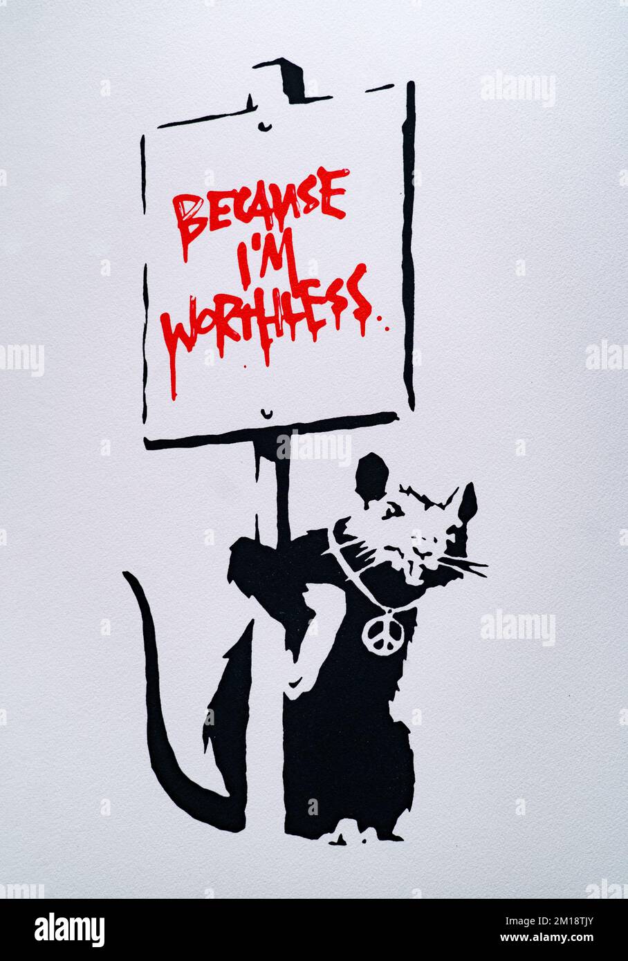 Banksy rat graffiti hi-res stock photography and images - Alamy
