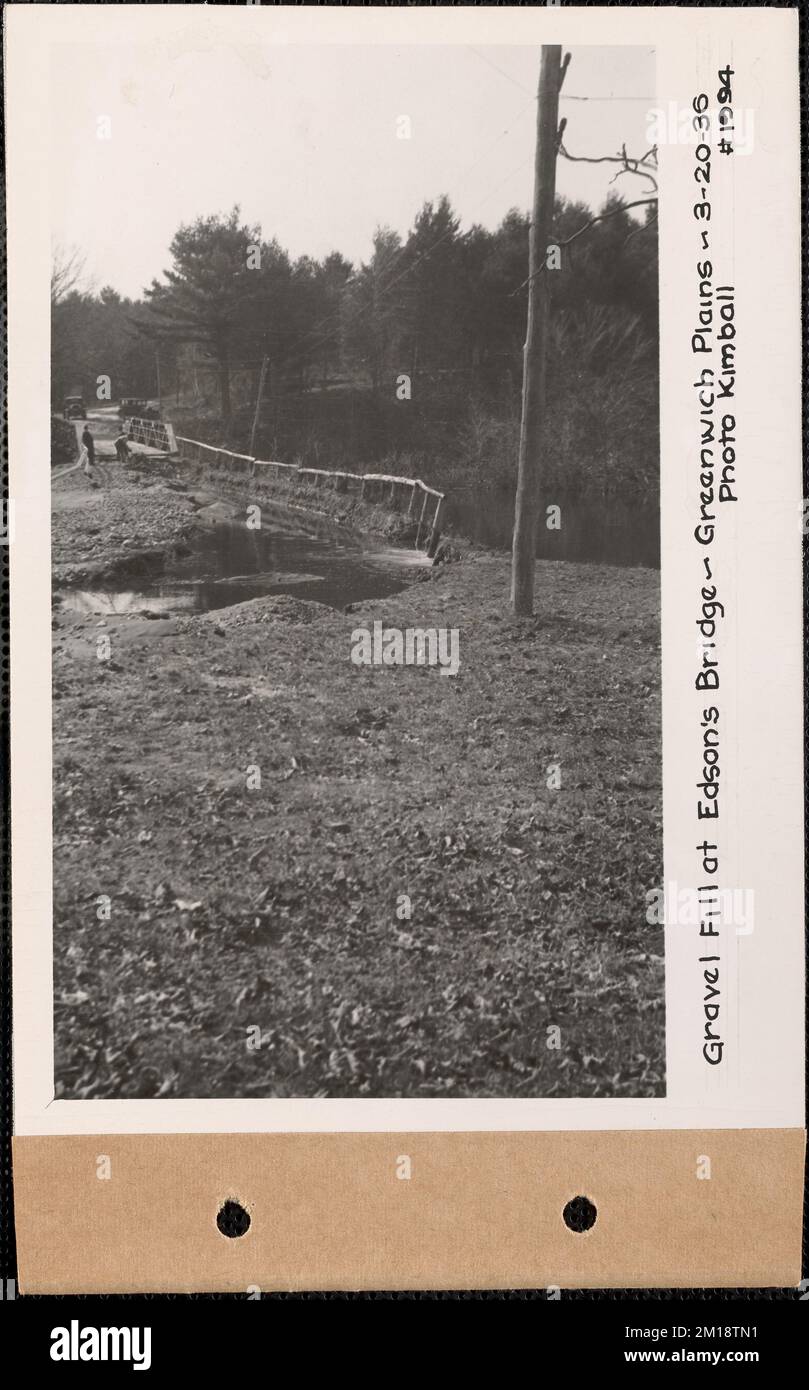 Swift River - gravel fill at Edson's Bridge, flood photo, Greenwich ...