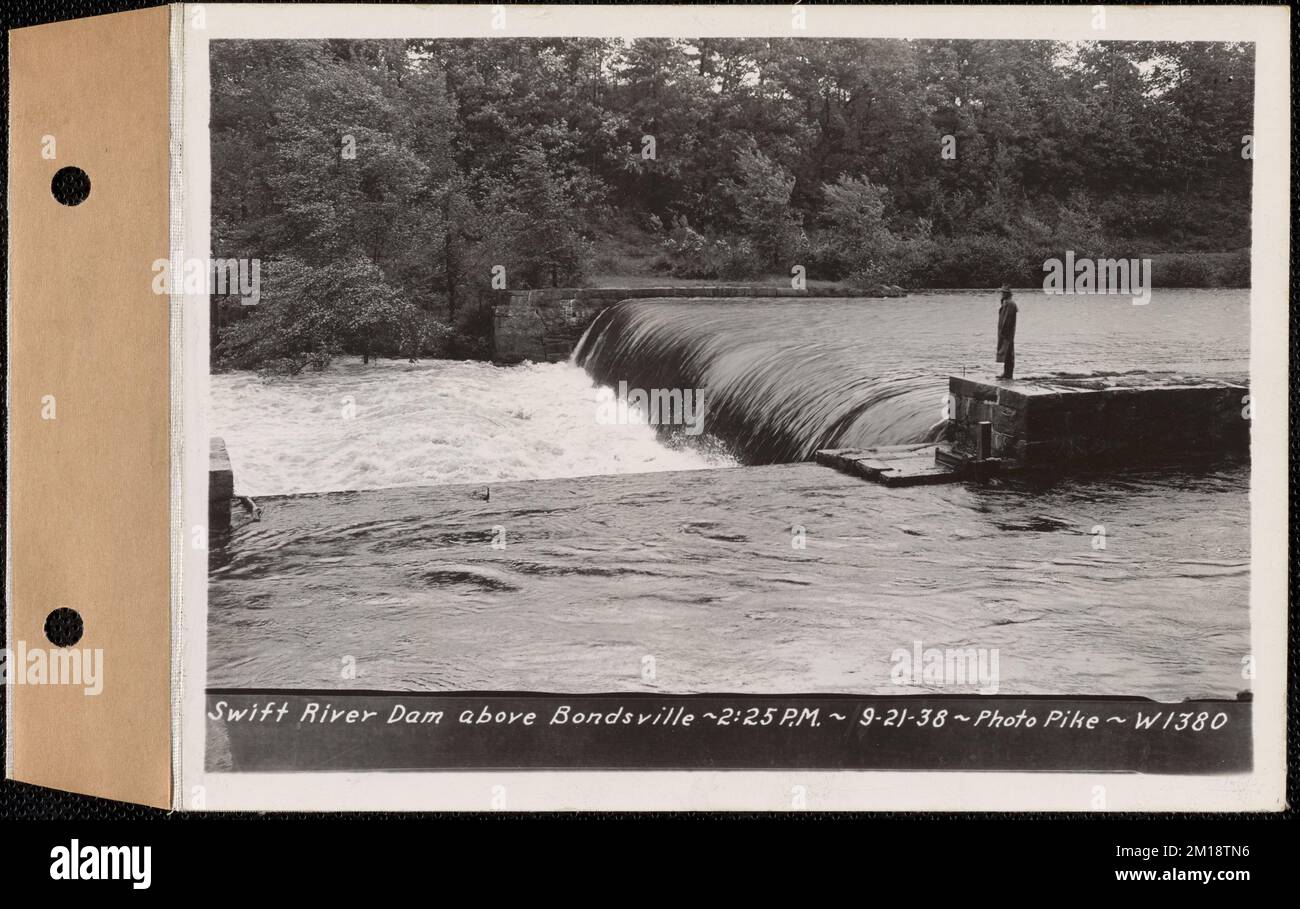Swift River dam above Bondsville, Bondsville, Palmer, Mass., 2:25 PM, Sep. 21, 1938 , New ...