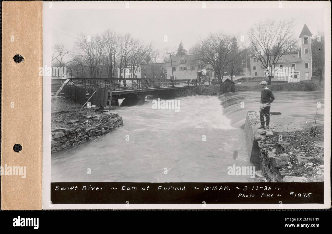 Swift River - dam at Enfield, flood photo, Enfield, Mass., Mar. 19 ...