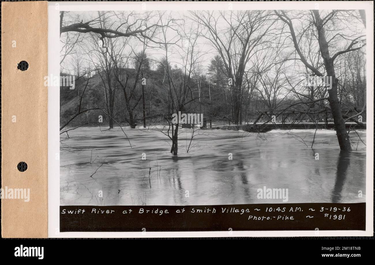 Swift River - bridge at Smith's Village, flood photo, Enfield, Mass ...