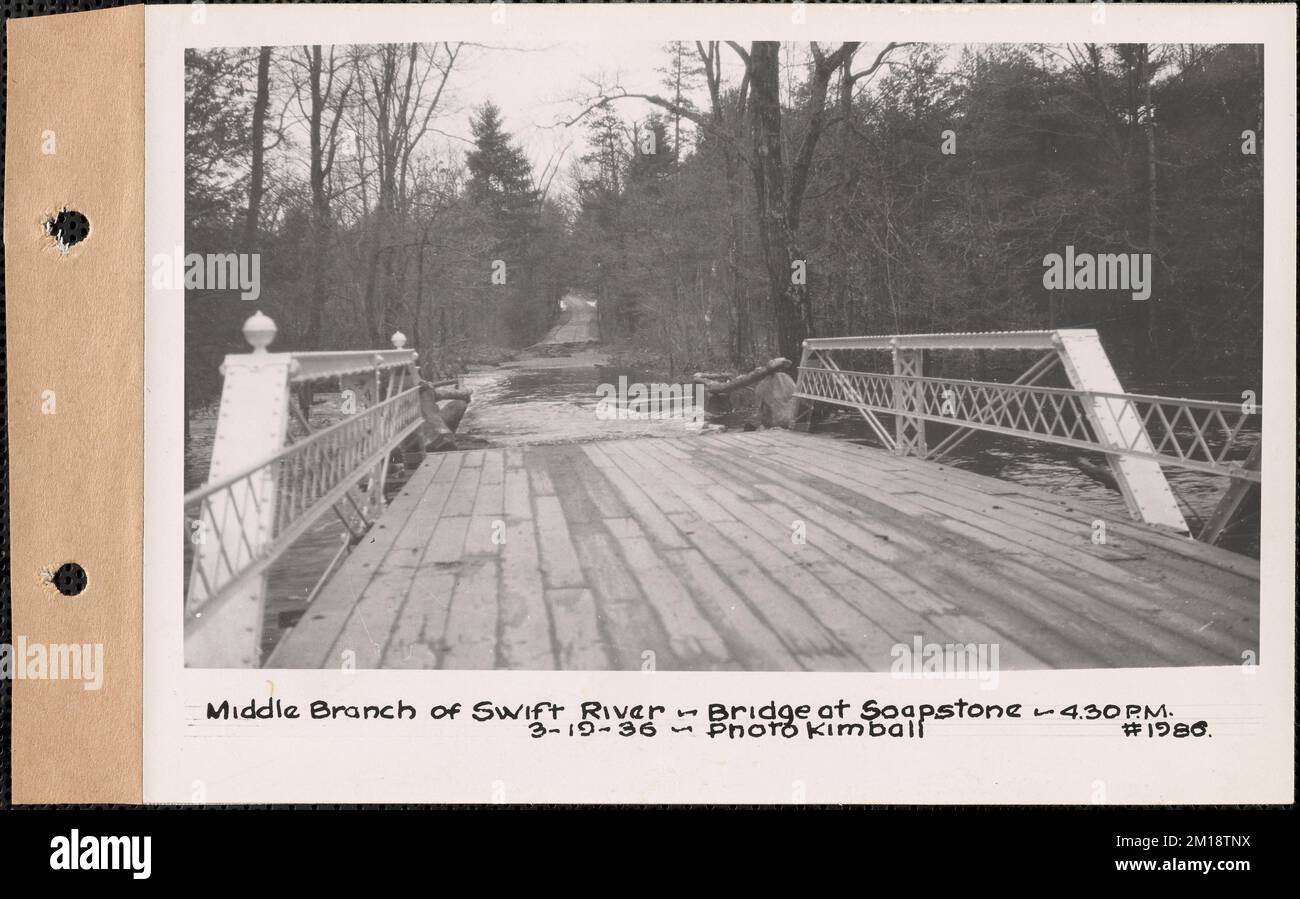 Swift River - Middle Branch, bridge at Soapstone, flood photo, Prescott ...