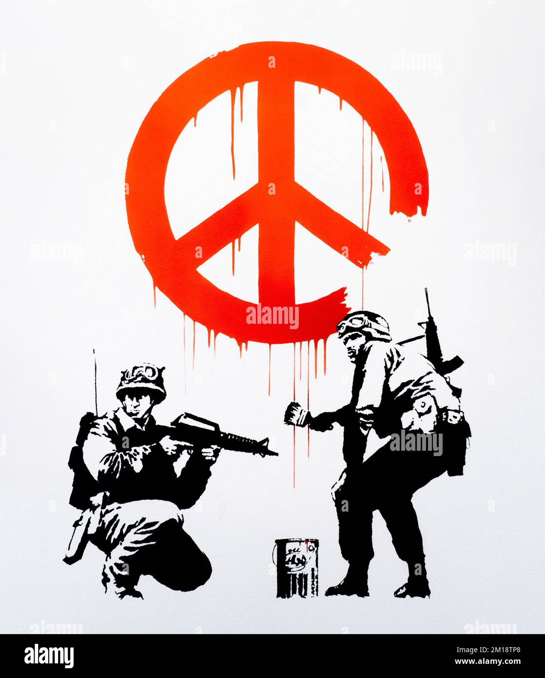 Banksy wall soldiers hi-res stock photography and images - Alamy