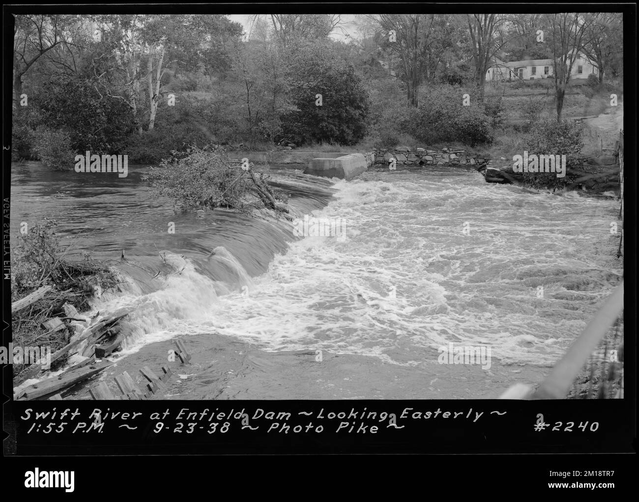 Swift River, flood photo, looking easterly at Enfield Dam, Mass., 1:55 ...