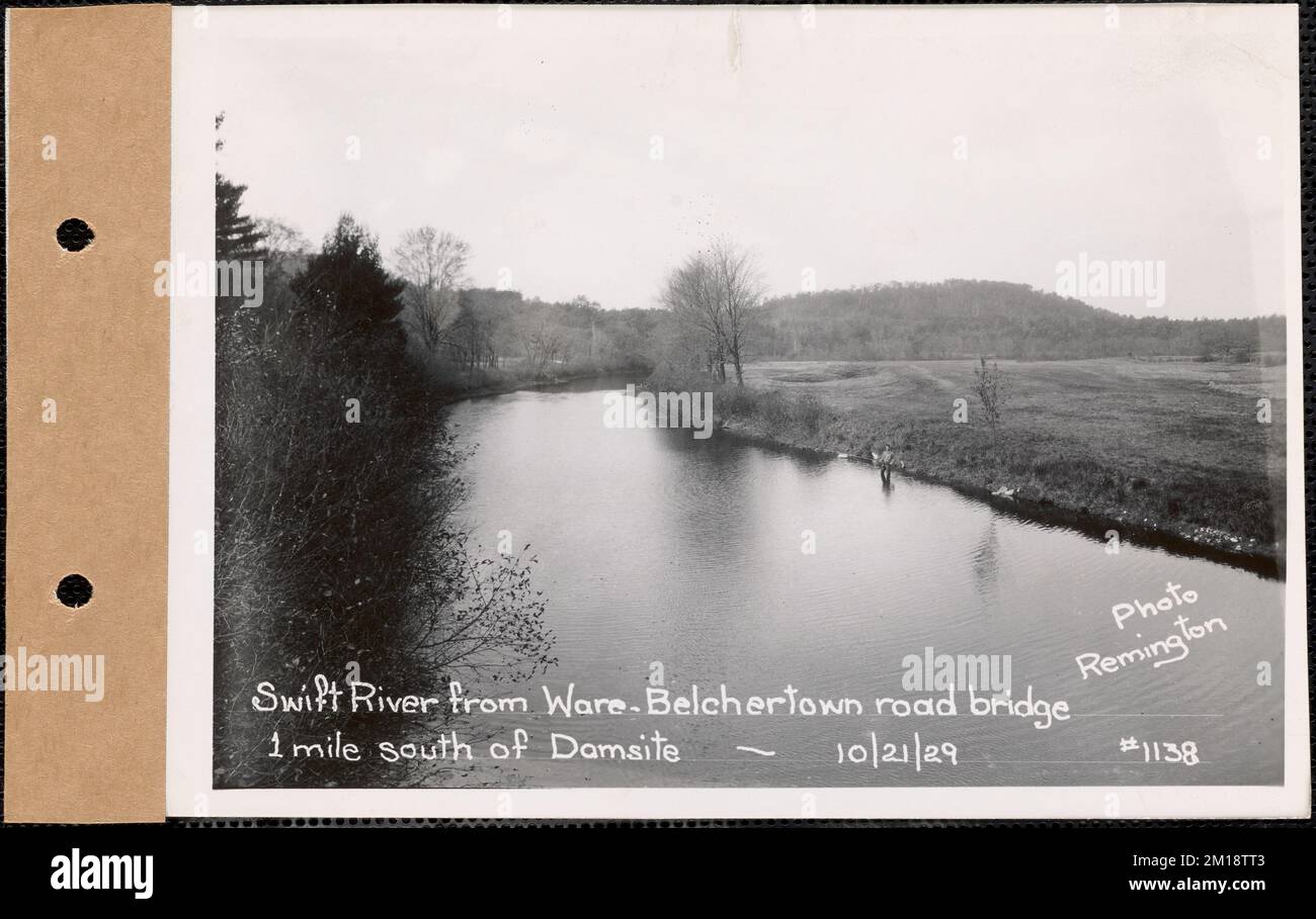 Swift River from Ware-Belchertown road bridge, looking upstream, Swift ...