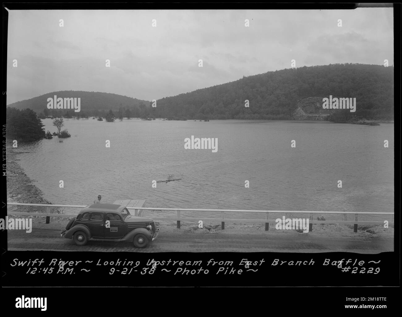 Swift River, flood photo, looking upstream from East Branch Baffle ...