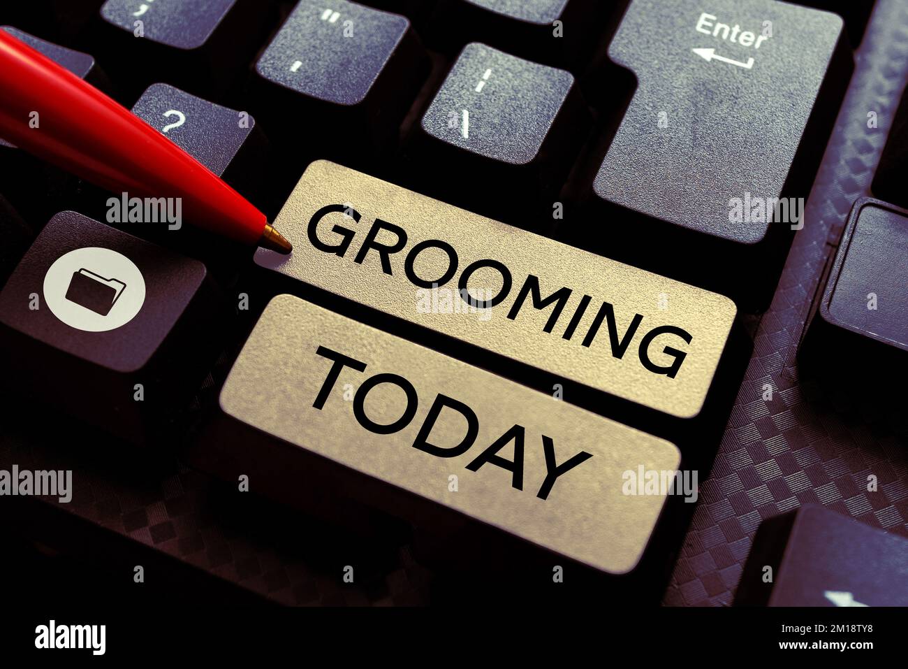 Text caption presenting Grooming. Business concept hygienic care and ...