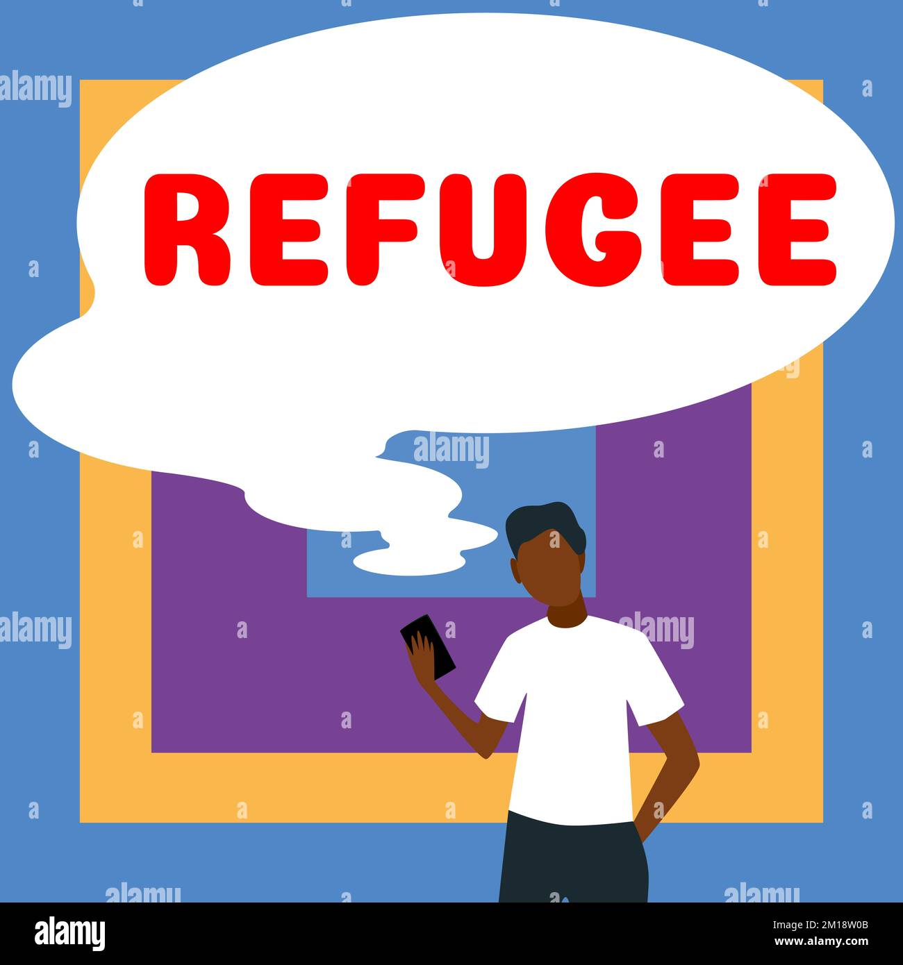 Conceptual caption Refugee. Concept meaning refer to movements of large ...