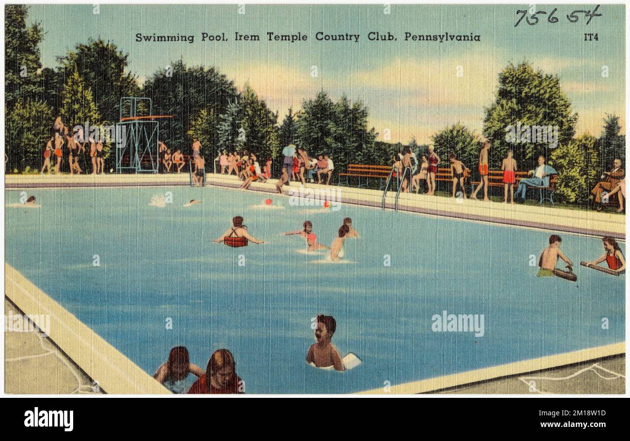 Swimming pool, Irem Temple Country Club, Pennsylvania , Organizations ...