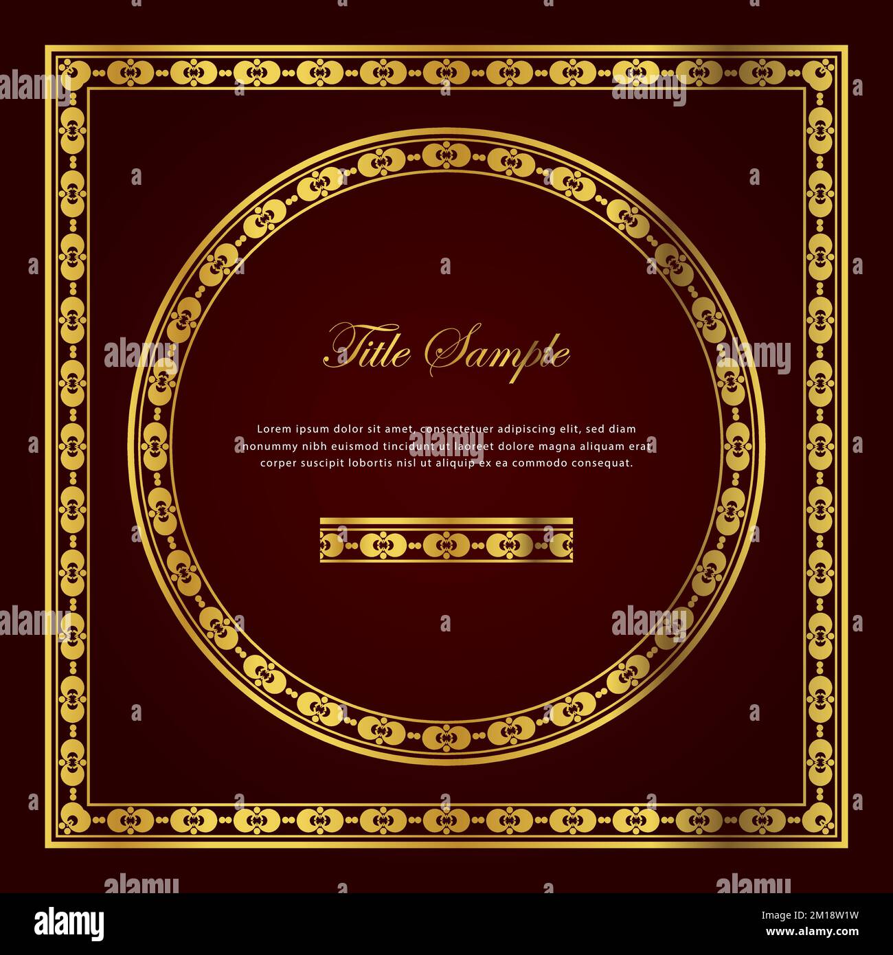 Luxury golden square and round frame set Stock Vector Image & Art - Alamy