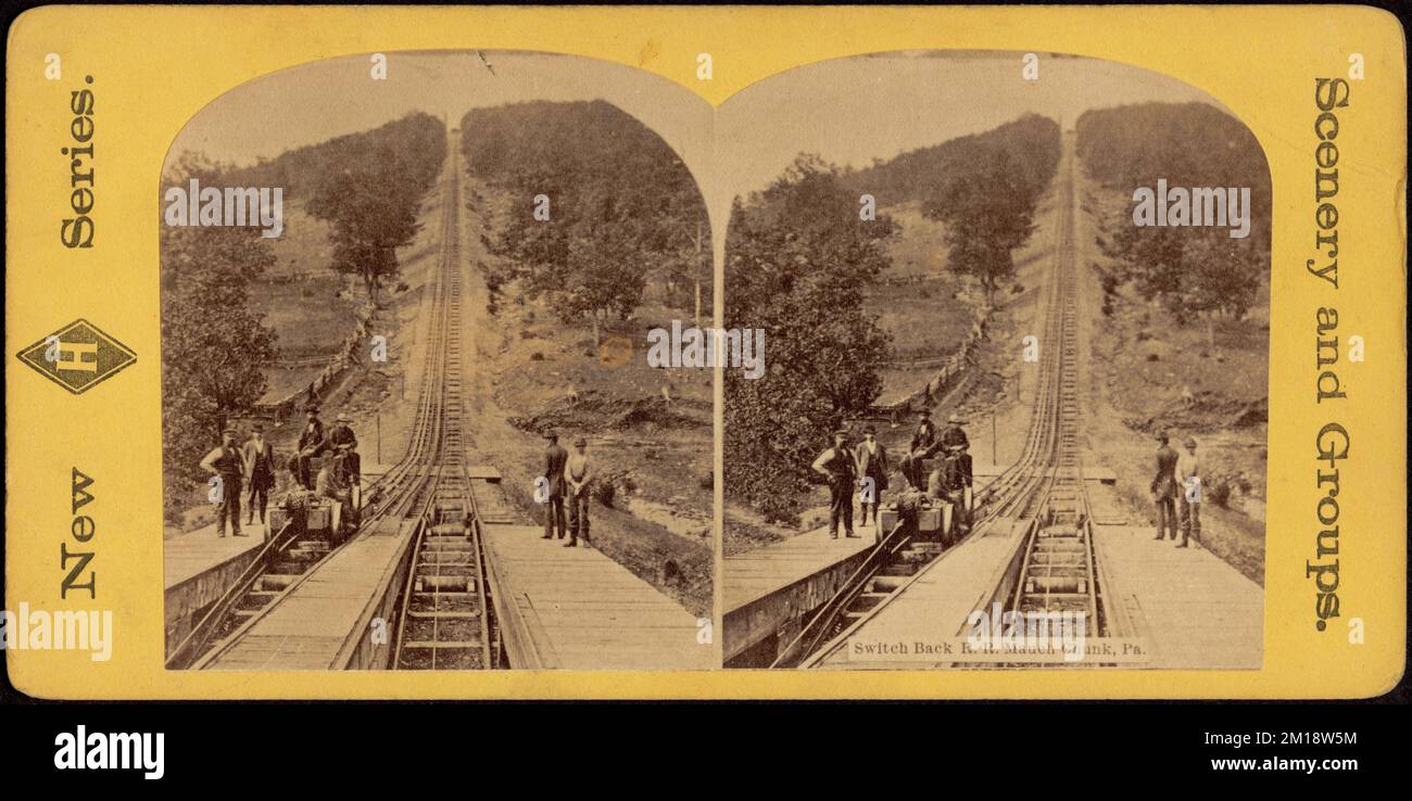 Switch Back R.R. Mauch Chunk, Pa. , Mountains, Mountain railroads ...