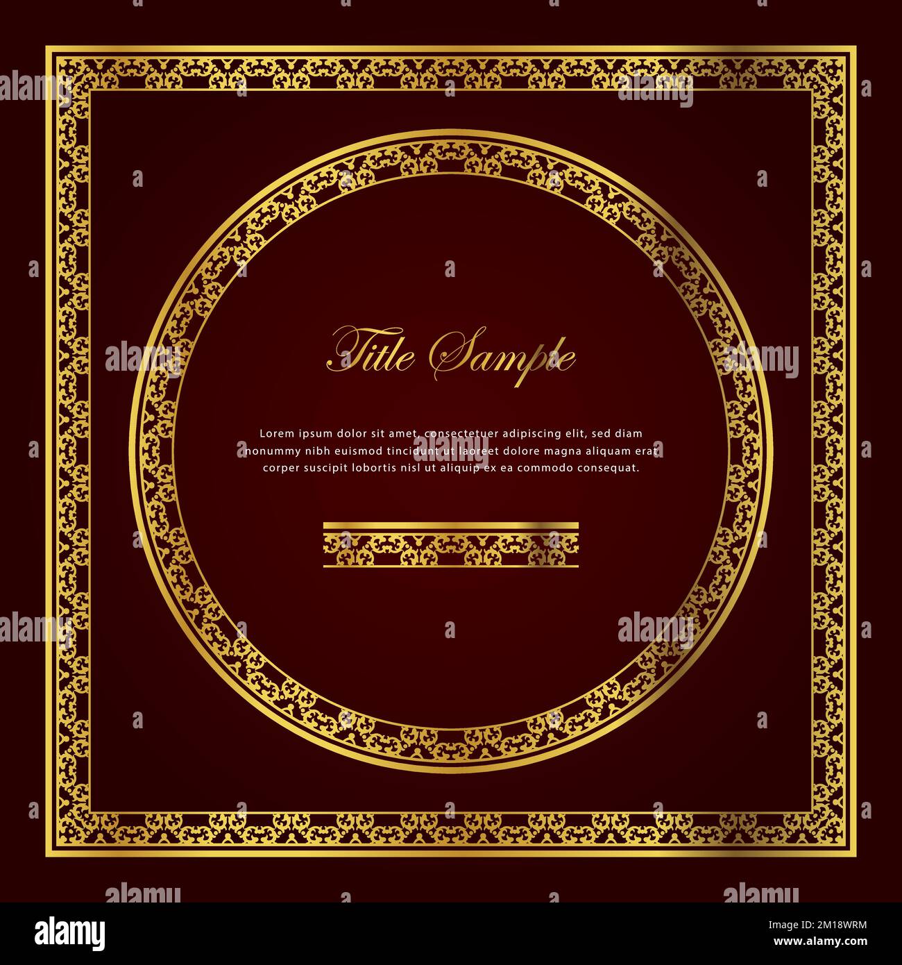 Luxury golden square and round frame set Stock Vector Image & Art - Alamy