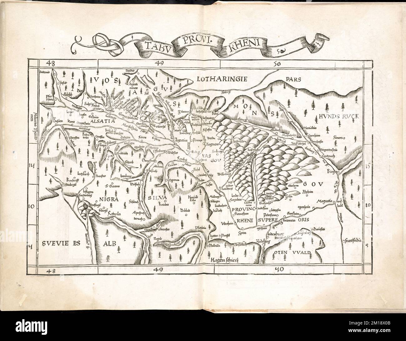 Tabu. provi. Rheni , Alsace-Lorraine Germany, Maps, Early works to 1800 ...