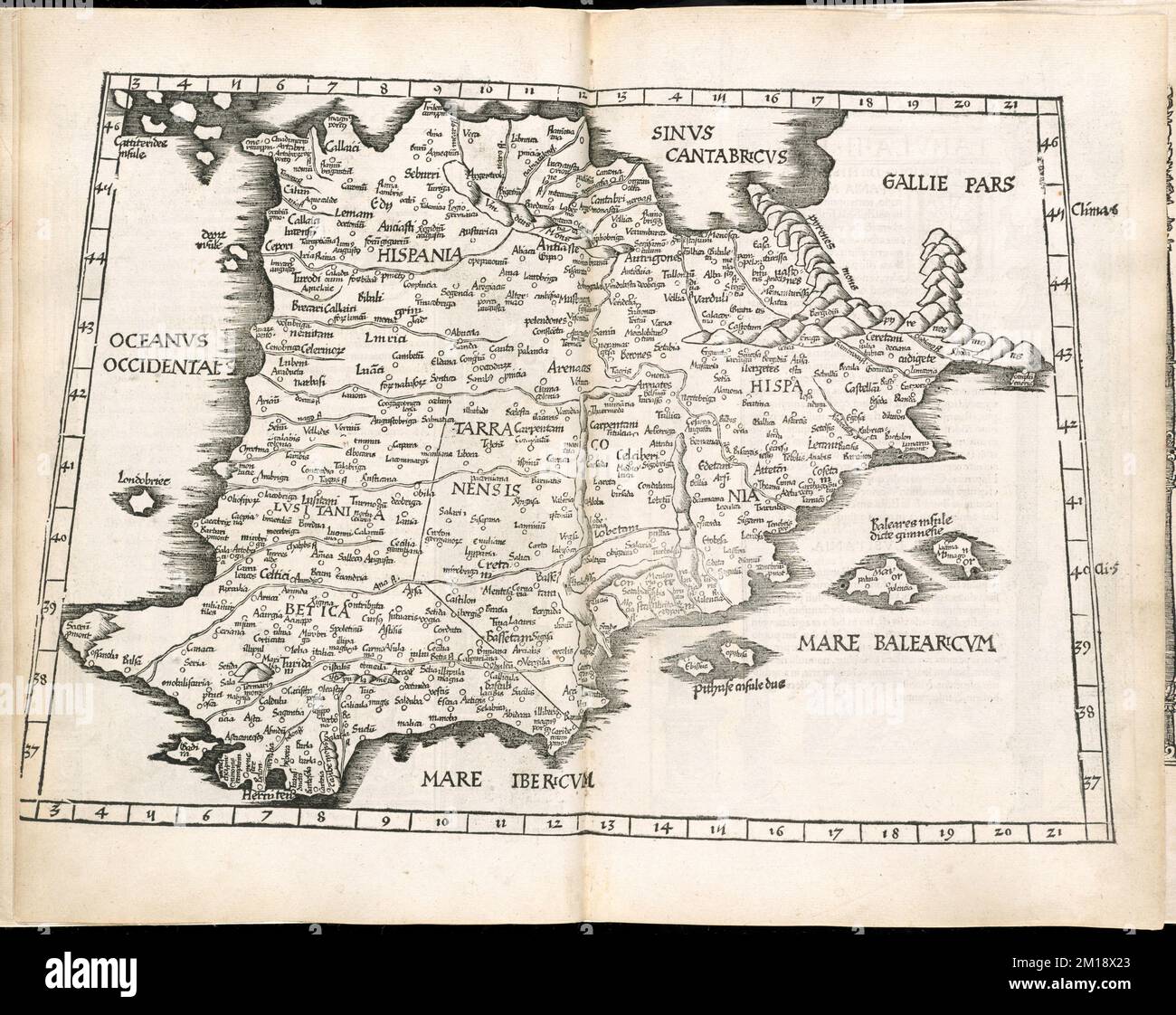Tabula II Europae , Iberian Peninsula, Maps, Early works to 1800, Spain ...