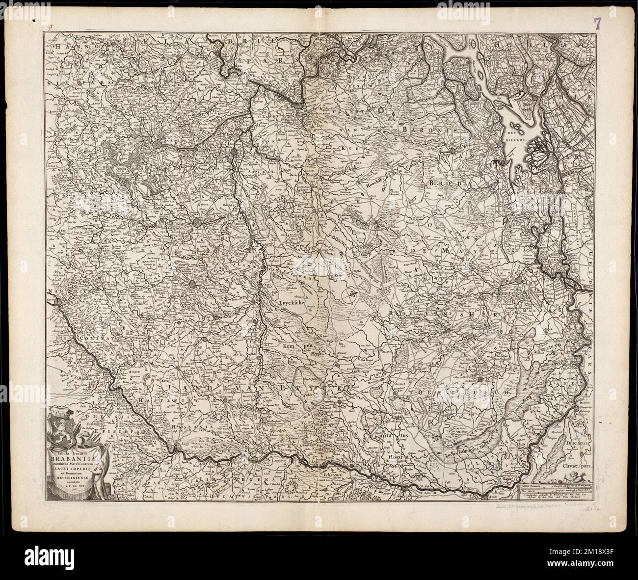 Tabula ducatus Brabantiae continens Marchionatum sacri imperii et ...