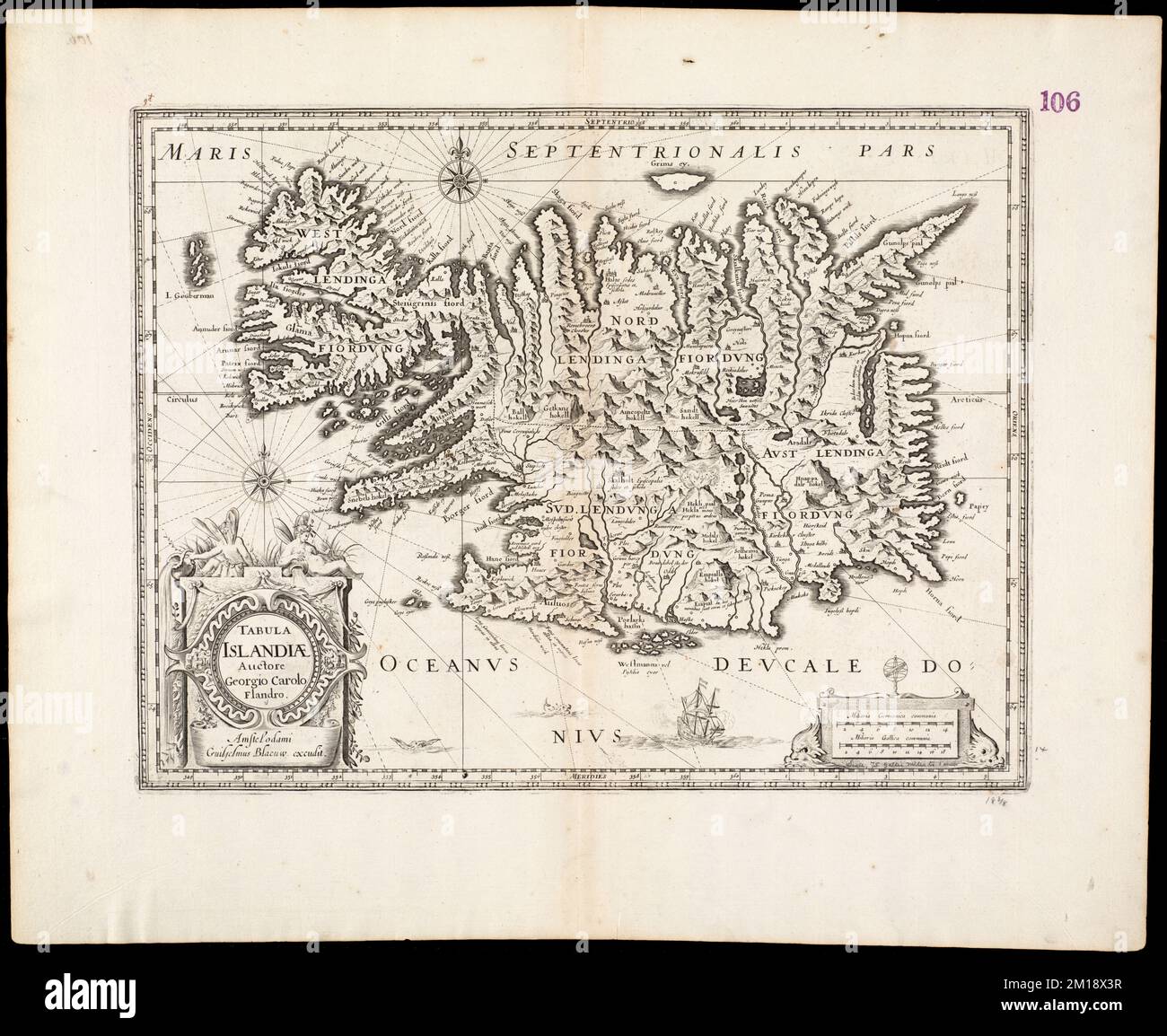 Tabula Islandiae , Iceland, Maps, Early works to 1800 Norman B ...