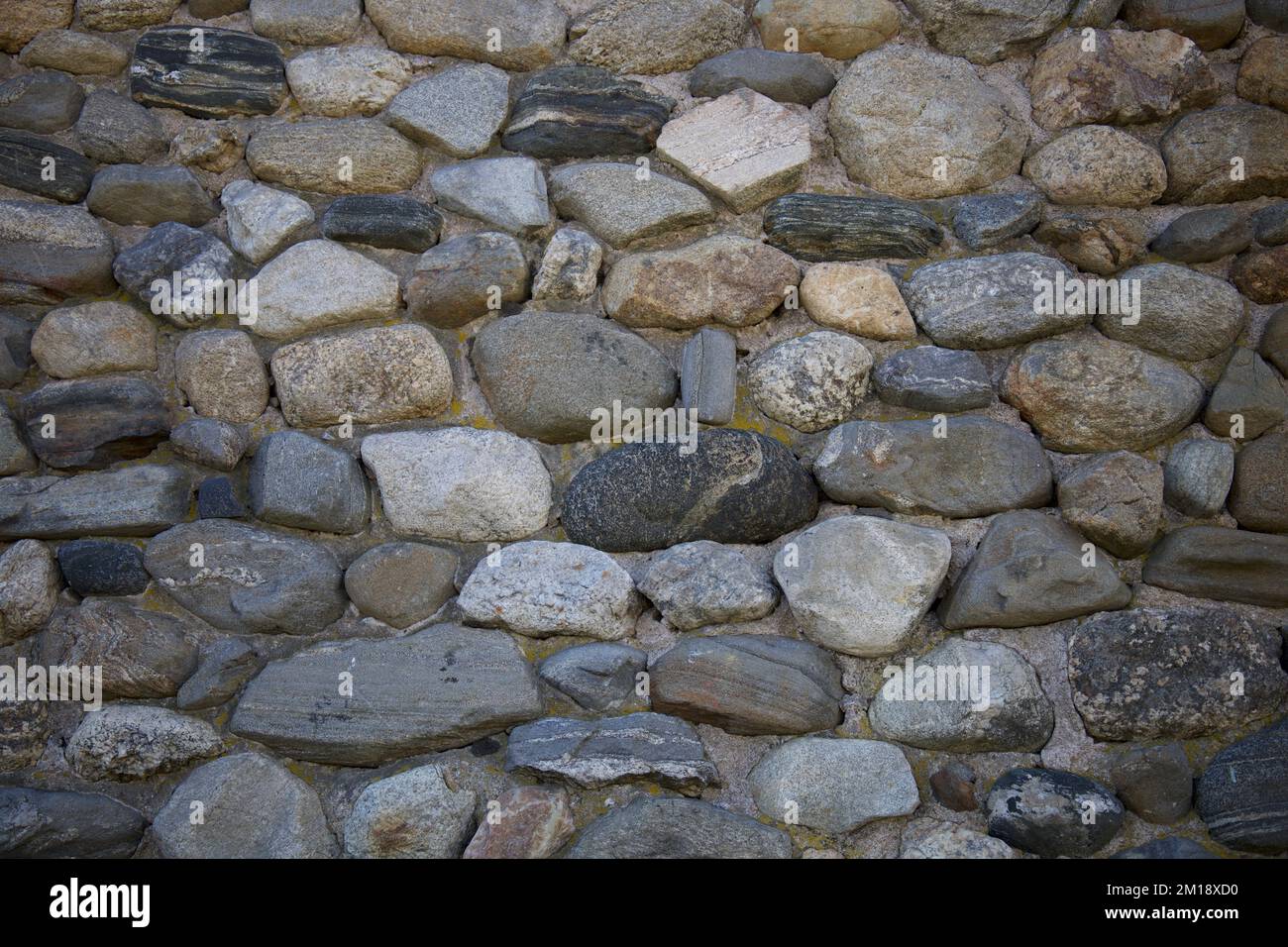 Different sized rocks, with various shapes and colors, arranged as the ...