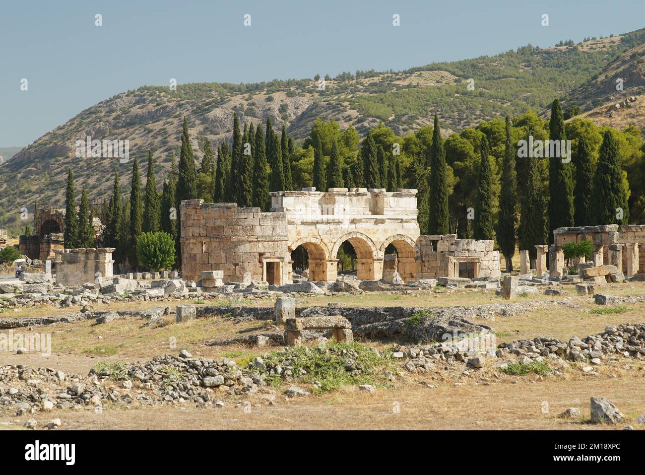 Frontinus Gate at Hierapolis Ancient City in Pamukkale, Denizli City ...