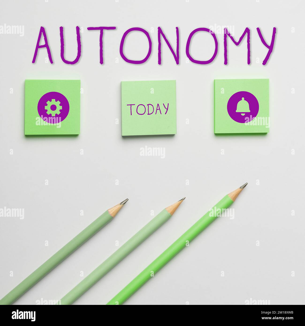 Sign displaying Autonomy. Business concept vehicle that can guide ...