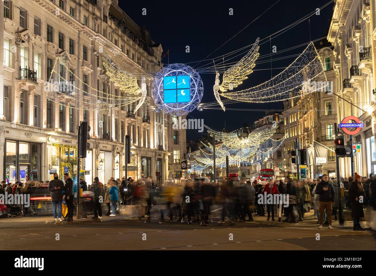 LONDON, UK - 10TH DECEMBER 2022: A view along Regent Street in London ...
